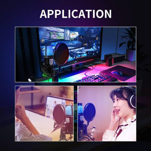 YANMAI RGB USB Gaming Condenser Microphone Cardioid Gaming Microphone ...