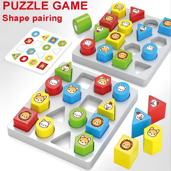 Montessori 3D Learning Shape Matching Puzzle Children Game – Realkaizen